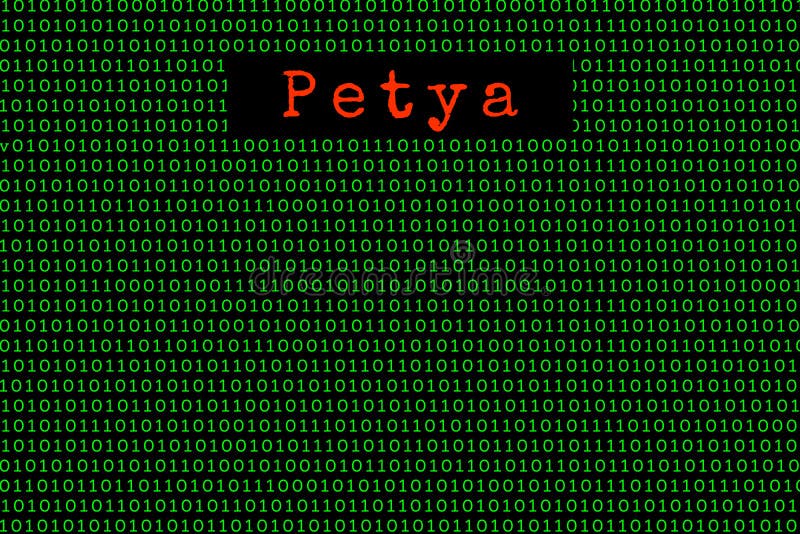 The Petya and Binary Code. the Petya and Ransomware Concept Security ...