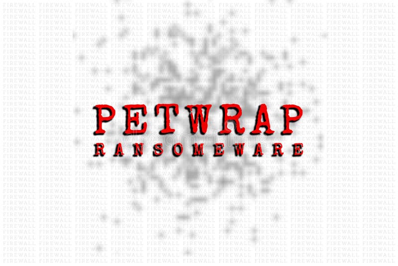 The Petya and Firewall. the Petya and Ransomware Concept Securit Stock ...