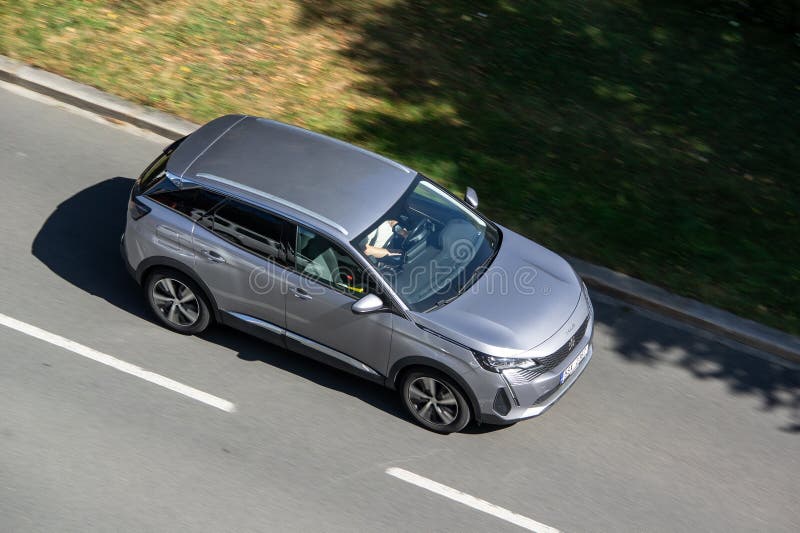 Peugeot 3008 (P84) Crossover Car with Motion Blur Effect Editorial ...