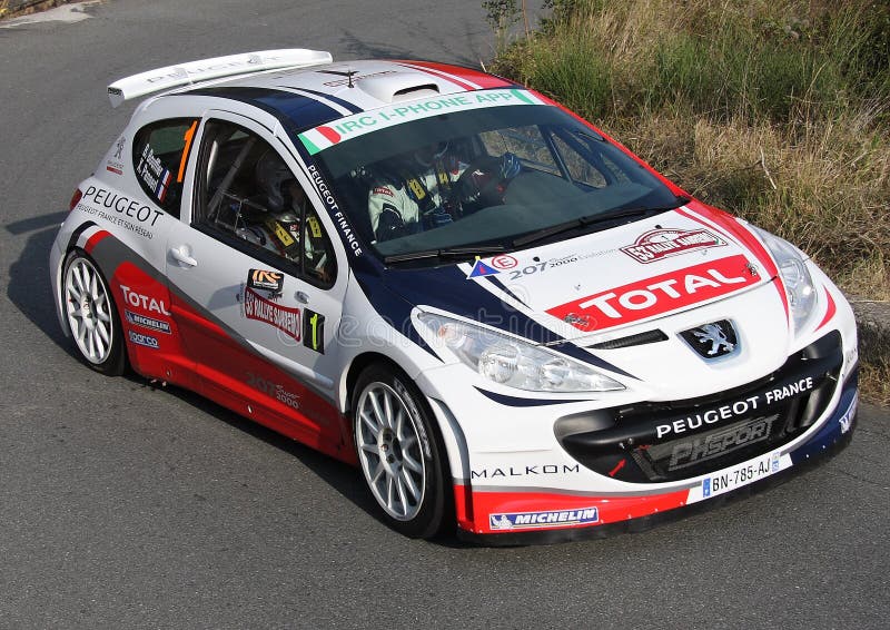 Peugeot 207 racing editorial image. Image of speed, lock - 75090435