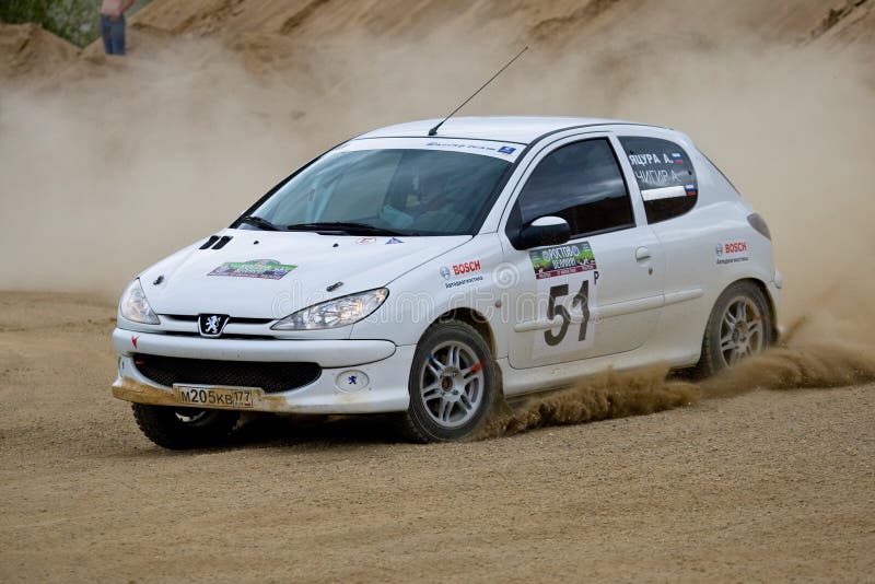 Peugeot on rally editorial stock photo. Image of speed - 12180923