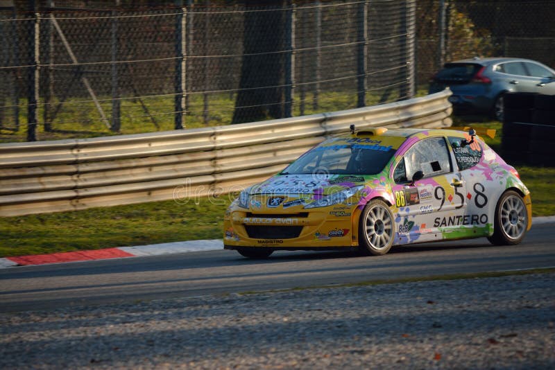 Peugeot 207 Rally Car at Monza Editorial Photo - Image of driving ...
