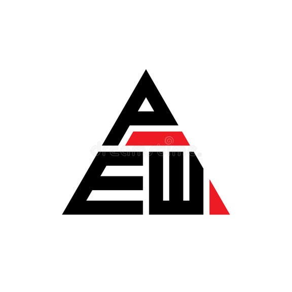 PEW Triangle Letter Logo Design with Triangle Shape. PEW Triangle Logo ...