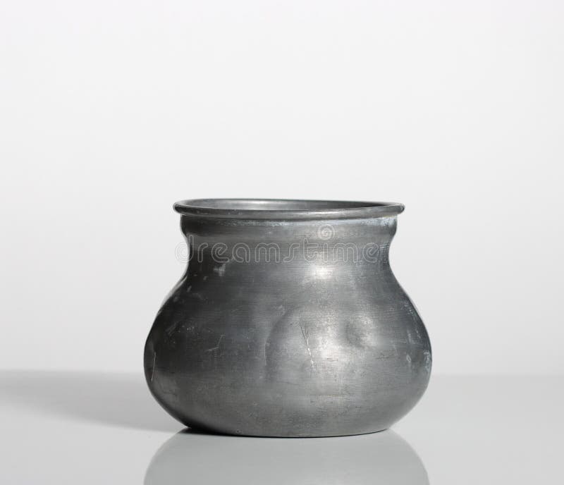 Pewter pot stock photo. Image of pewter, dented, witches - 207756346