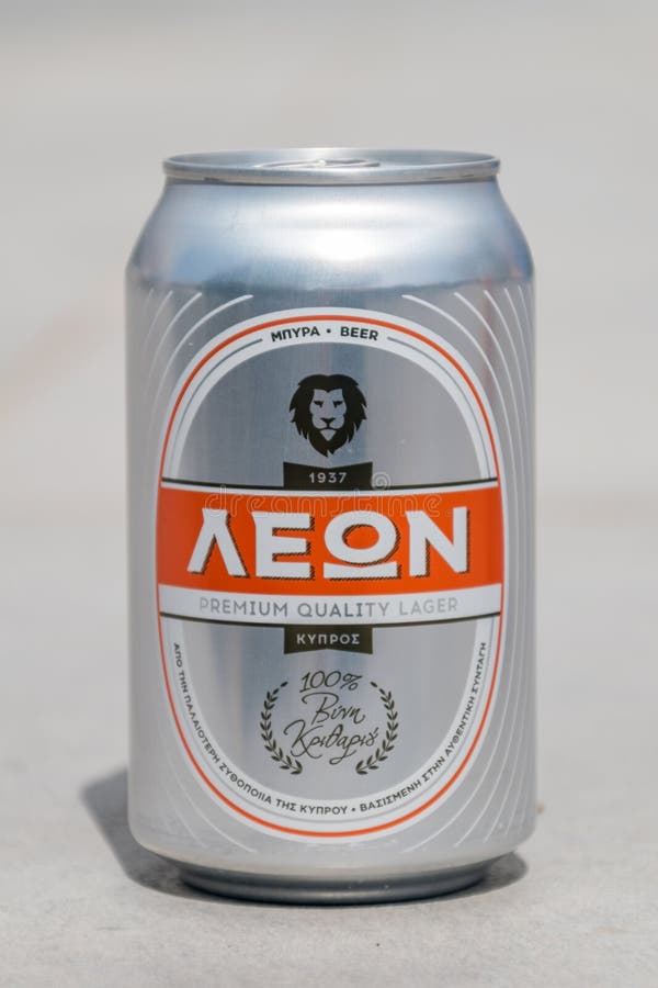Can of Leon beer editorial stock photo. Image of travel - 245286098
