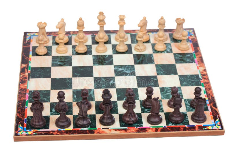 Partita a Scacchi Con Tutti I Pezzi Sulla Scacchiera Fotografia Stock ...