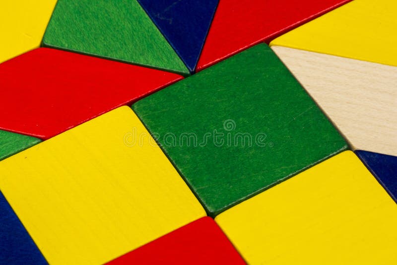 Pezzi Di Legno Per La Tecnica Del Tangram Fotografia Stock - Immagine ...
