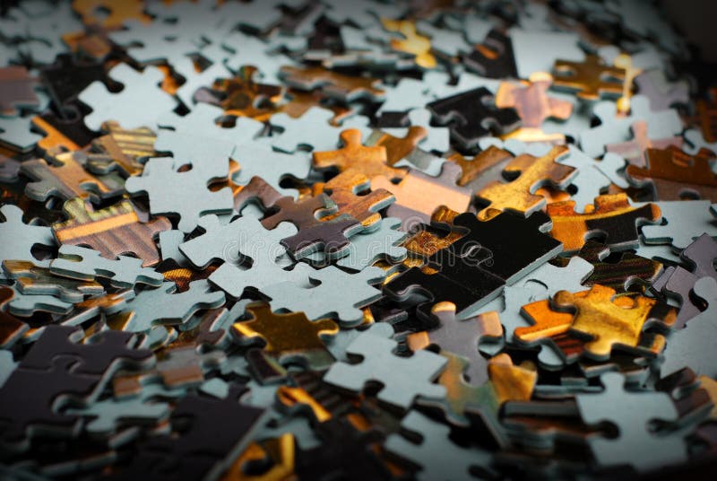 Pezzi di puzzle immagine stock. Immagine di sfondo, strutturato - 3777465