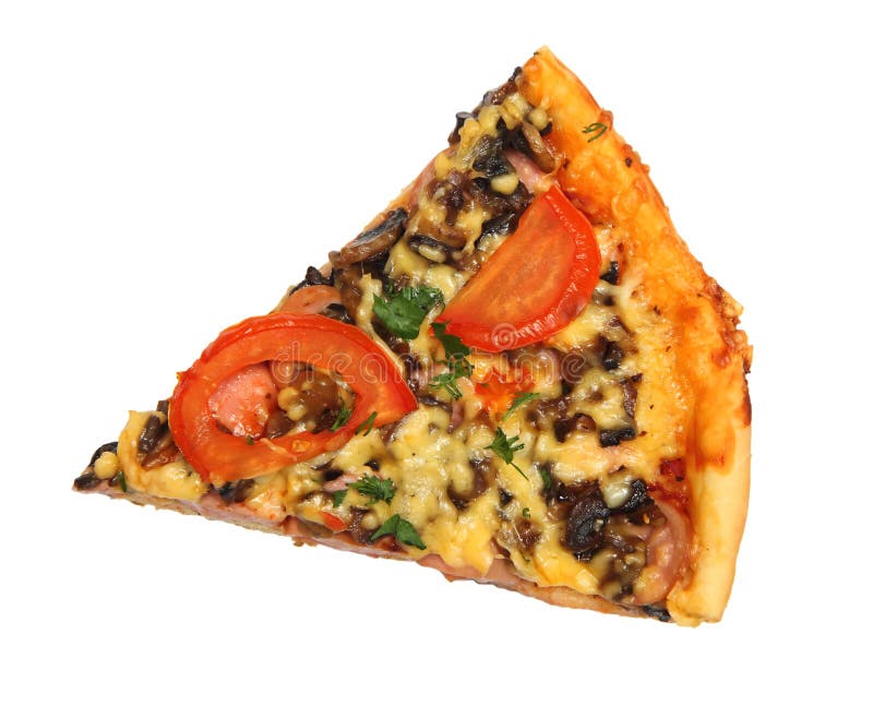 Pezzo di pizza immagine stock. Immagine di prosciutto - 28145093