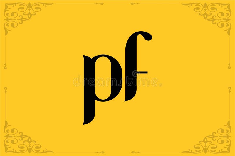 PF abstract luxury logo stock vector. Illustration of geometric - 362197075