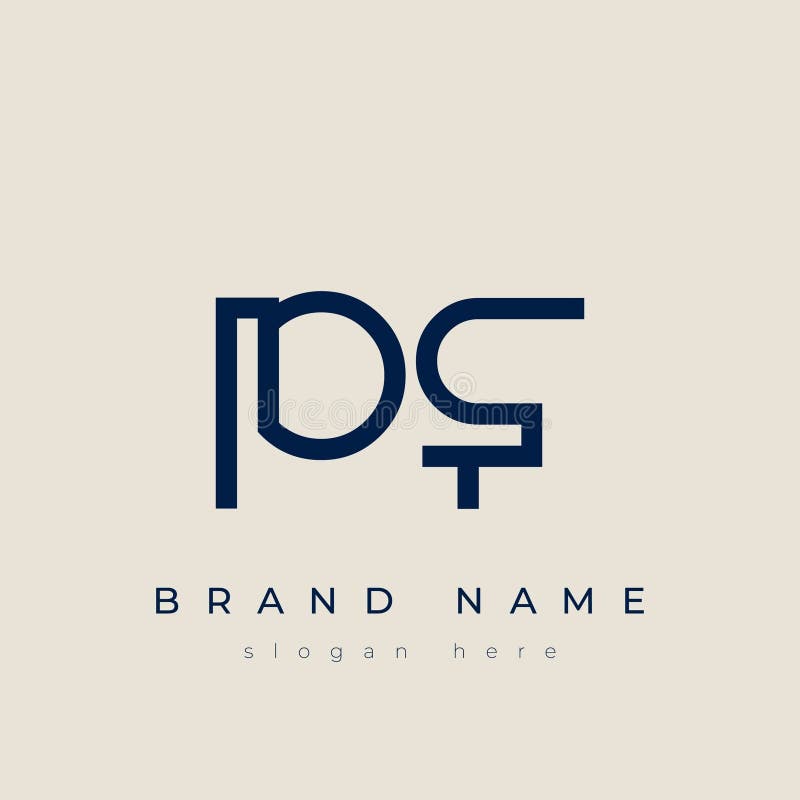 PF Alphabet Letter Icon Logo Stock Vector - Illustration of element ...