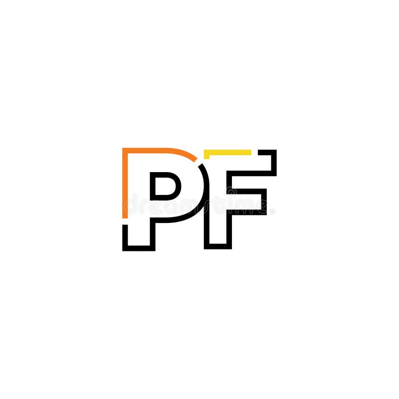 PF Letter Logo Icon Design Template Elements Stock Vector ...