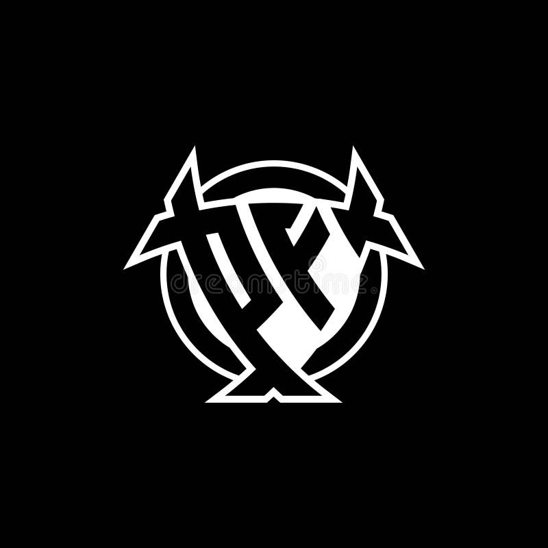 PF Logo Monogram Triangle Shield and Circle Shape Stock Vector ...