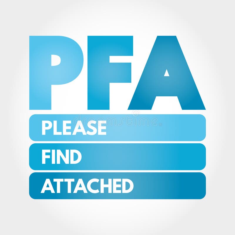 PFA - Please Find Attached Acronym, Business Concept Background Stock ...