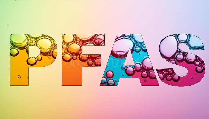PFAS Chemical Compound Letters Made from Bubbles. Generative AI Stock ...