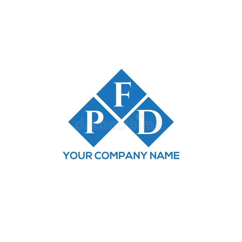 PFD Letter Logo Design on WHITE Background. PFD Creative Initials ...