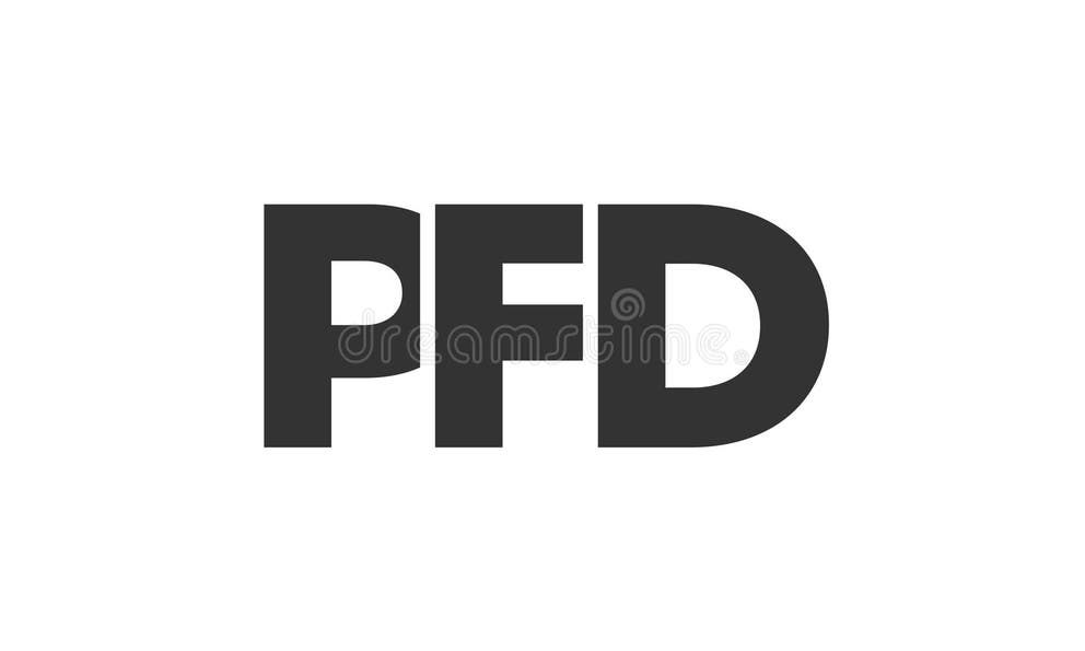 PFD Logo Design Template with Strong and Modern Bold Text. Initial ...