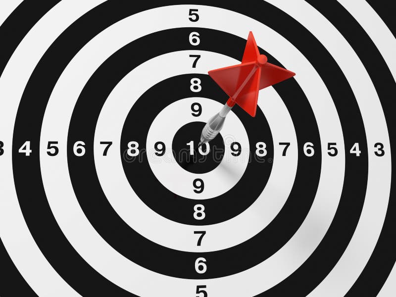 Pfeil, Der Ein Ziel Schlägt. Genauer Schlag Auf Ziel. Vektor. Vektor ...