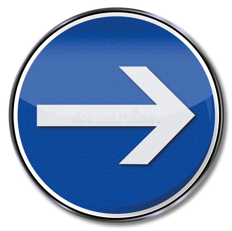 Pfeil, Der Nach Rechts Zeigt Stock Abbildung - Illustration von weiß ...