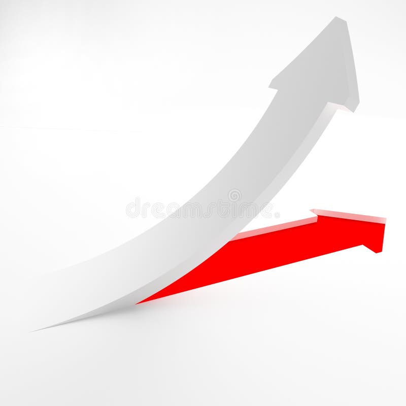 Steigender Pfeil stock abbildung. Illustration von kunst - 6782403