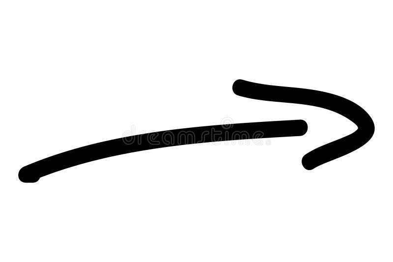 Pfeil Einfache Vektorhand Zeichnen Sketch Doodle Vektor Abbildung ...