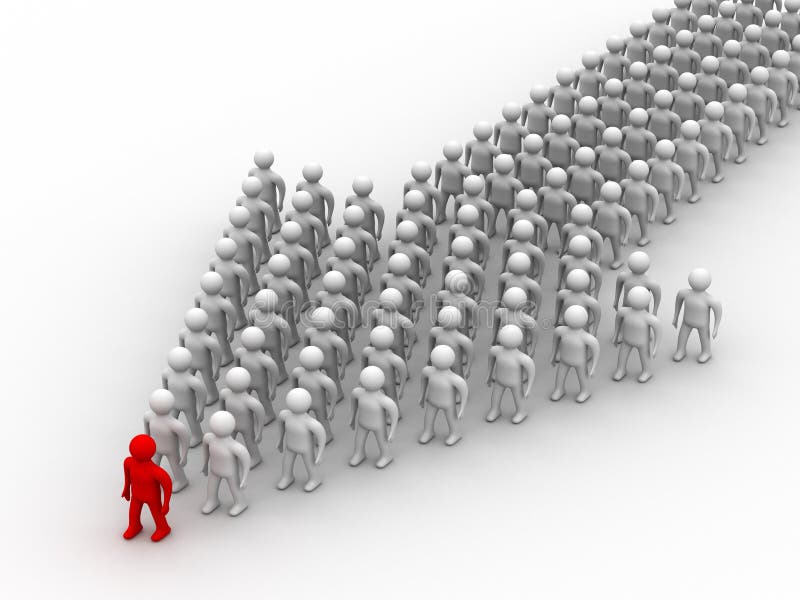 Pfeil Gebildet Von Den Leuten. Stock Abbildung - Illustration von zeile ...