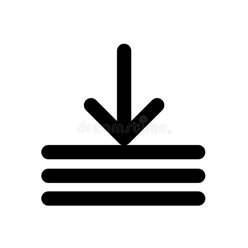 Pfeil Runter Symbol Oder Symbol Isoliert Auf Weißem Hintergrund Stock ...