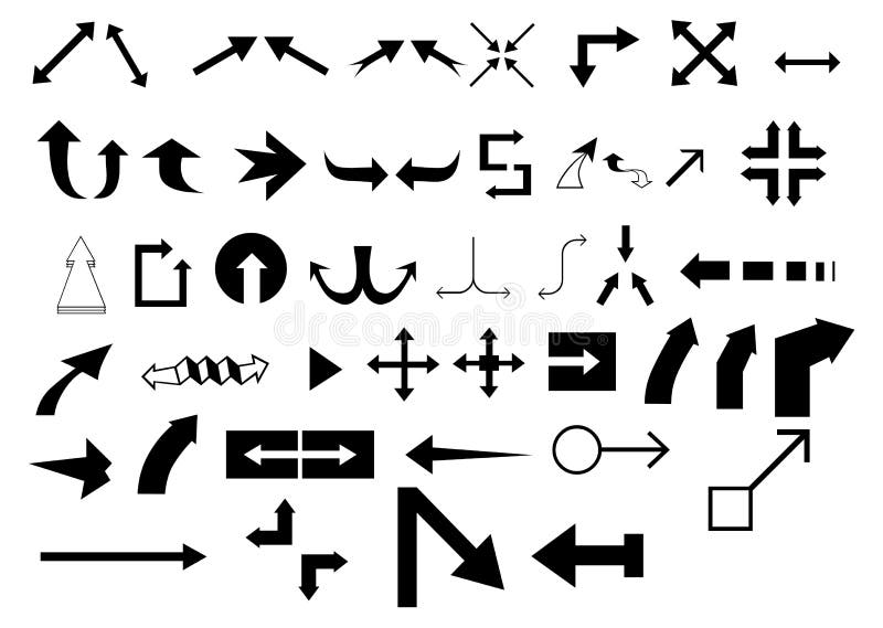 Drei verschiedene Pfeile vektor abbildung. Illustration von pfeil ...