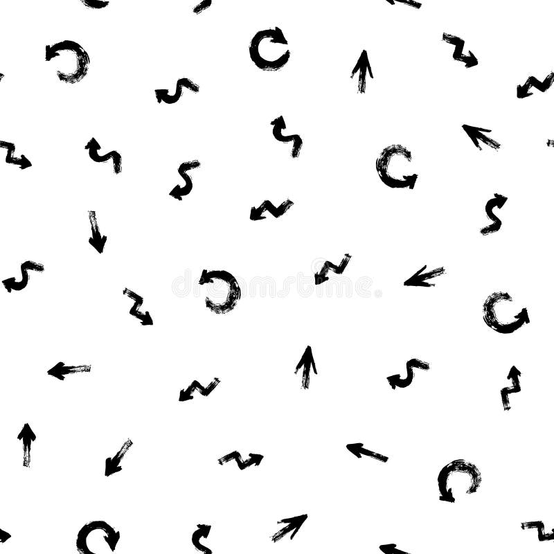 Großer Satz gemalte Pfeile vektor abbildung. Illustration von richtung ...