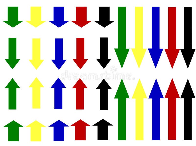 Pfeile vertikal stock abbildung. Illustration von pfeilspitzen - 651505