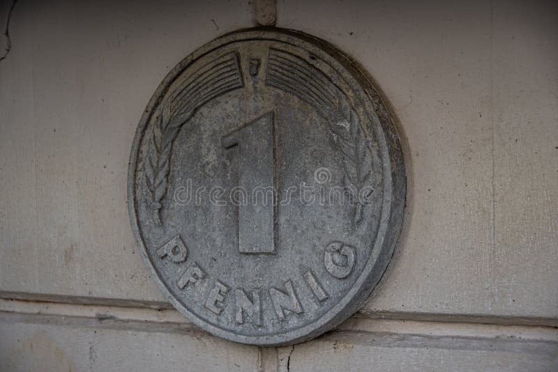 A 1 Pfennig Coin of the Old German Currency Stock Image - Image of ...