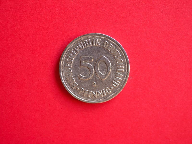 Coin 10 Pfenning Over White Background. Germany Stock Image - Image of ...