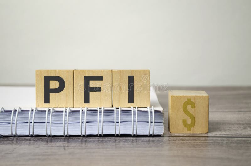 Pfi Text from Wooden Blocks on a Grey Wooden Background Stock Image ...