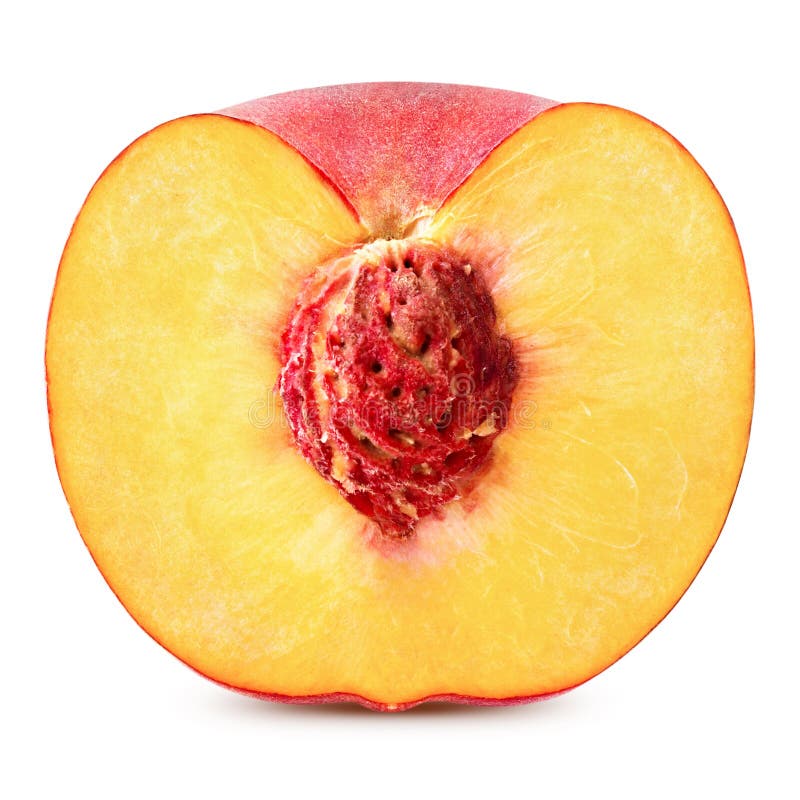 Halber Pfirsich stockbild. Bild von vegetarier, rund, frisch - 1221167