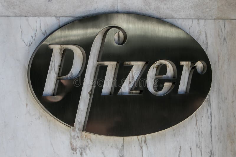 Pfizer logo editorial photography. Image of manhattan - 93709587