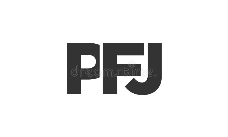 PFJ Logo Design Template with Strong and Modern Bold Text. Initial ...