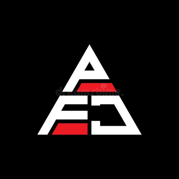 PFJ Triangle Letter Logo Design with Triangle Shape. PFJ Triangle Logo ...
