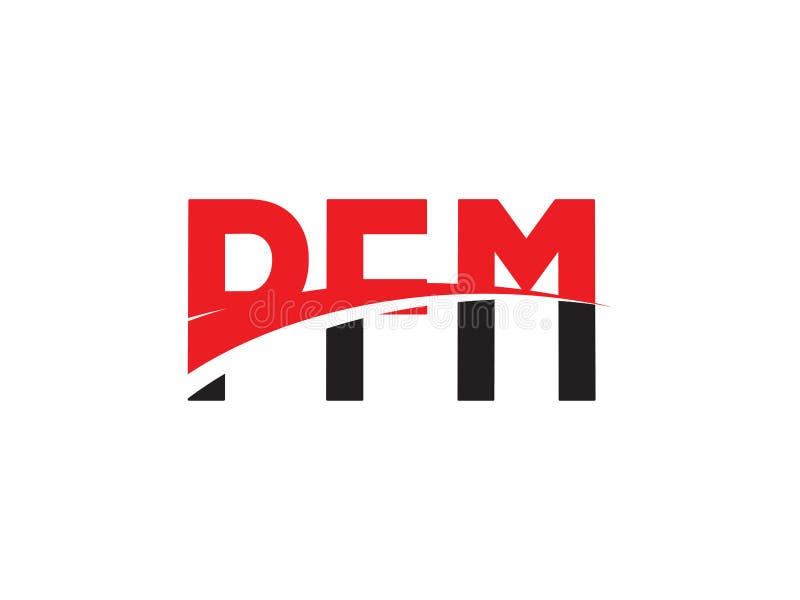 PFM Letter Initial Logo Design Vector Illustration Stock Vector ...