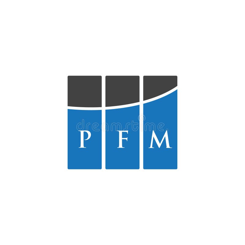 PFM Letter Logo Design on WHITE Background. PFM Creative Initials ...