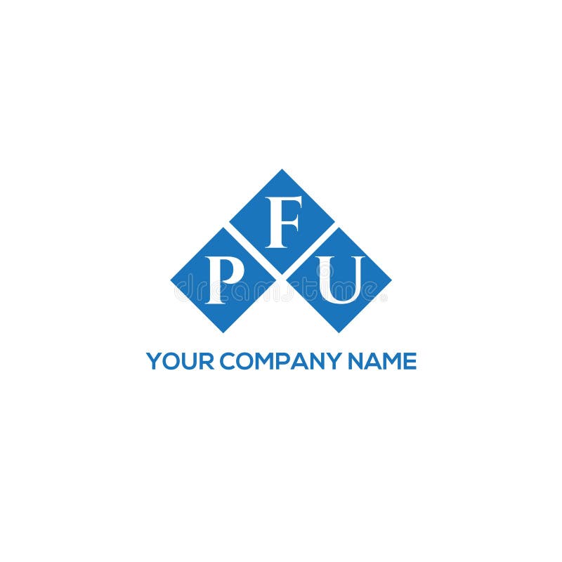 PFU Letter Logo Design on WHITE Background. PFU Creative Initials ...