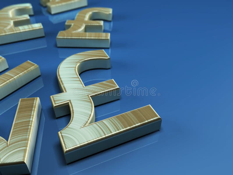 Pfund Sterling Symbol stock abbildung. Illustration von konto - 44745705