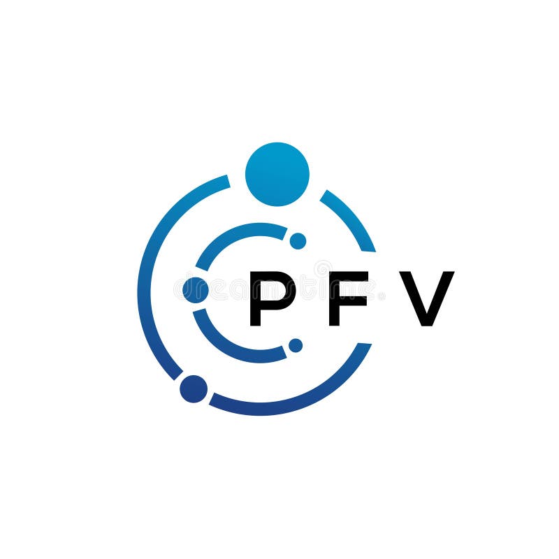 PFV Letter Technology Logo Design on White Background. PFV Creative ...