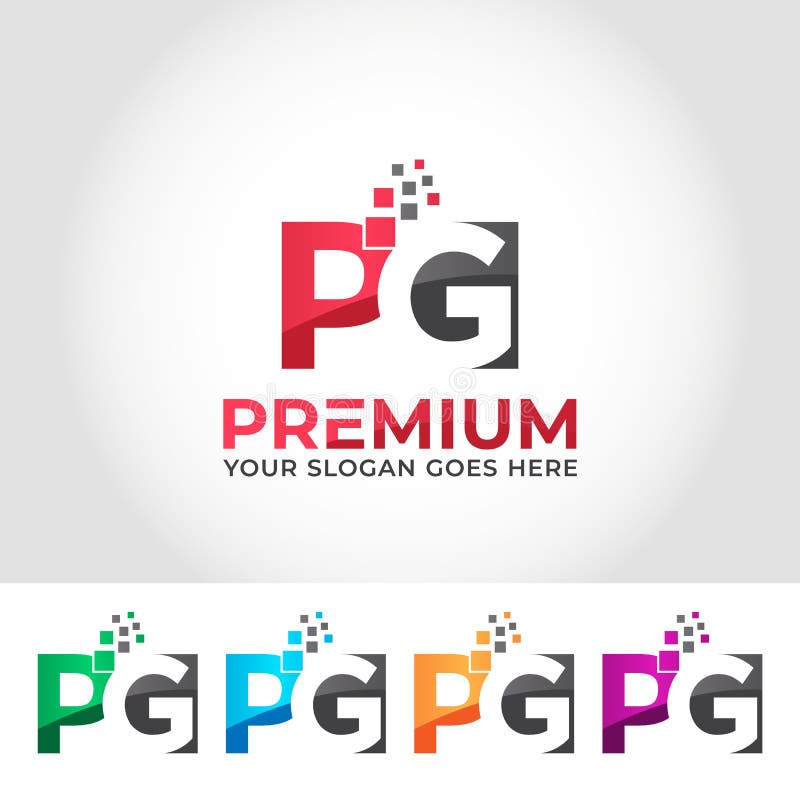 PG Alphabet Modern Logo Design Concept Stock Vector - Illustration of ...
