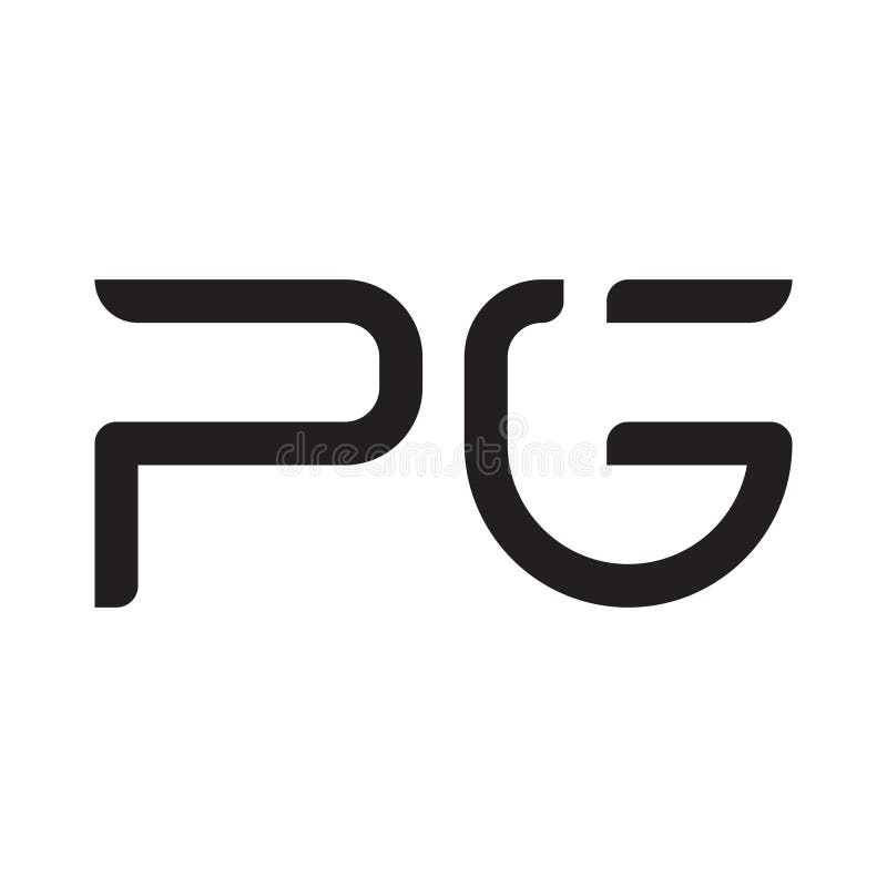 Pg Initial Letter Vector Logo Icon Stock Vector - Illustration of flat ...