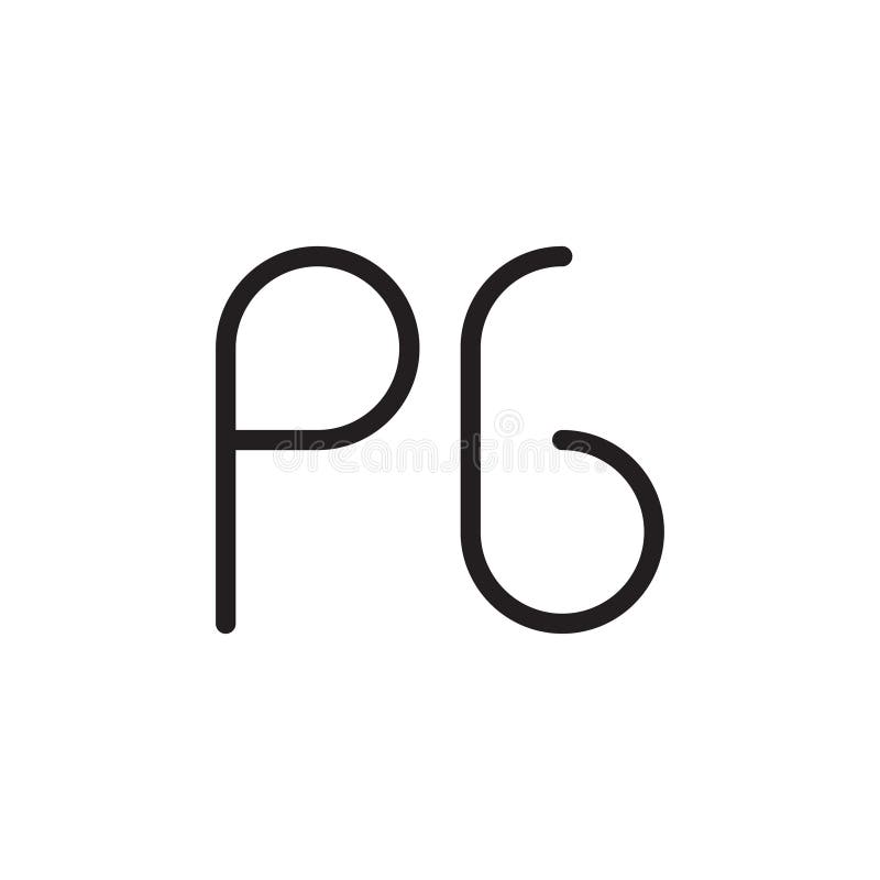 Pg Initial Letter Vector Logo Icon Stock Vector - Illustration of clean ...
