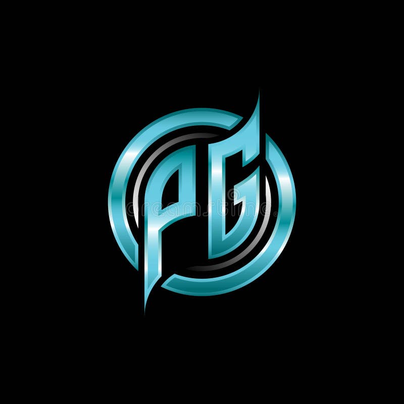 PG Initial Monogram Logo Circle Rounded Stock Vector - Illustration of ...