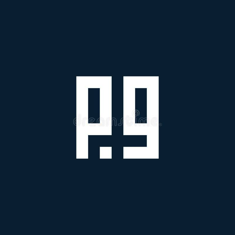 PG Initial Monogram Logo with Geometric Style Stock Illustration ...