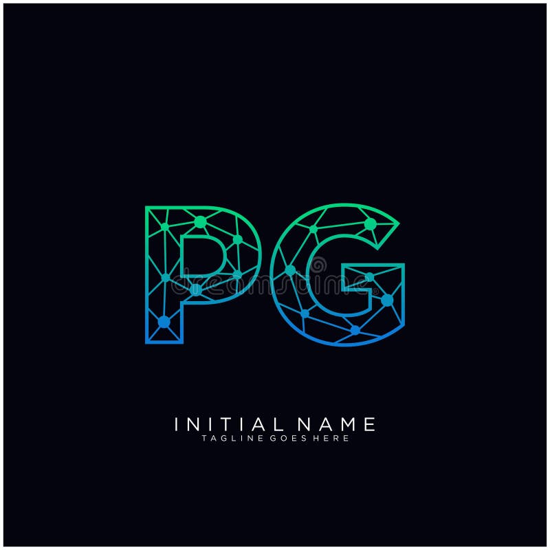 PG Letter Logo Icon Design Template Elements Stock Vector ...