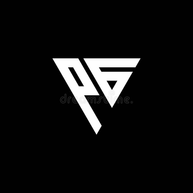 PG Logo Letter Monogram with Triangle Shape Design Template Stock ...