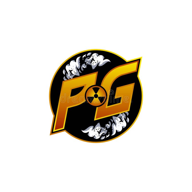 PG Logo Monogram ESport Gaming with Gas Shape Design Stock Vector ...